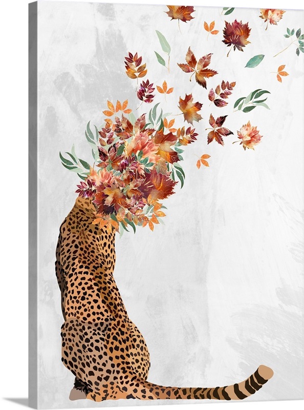 Cheetah Autumn Leaves | Great Big Canvas