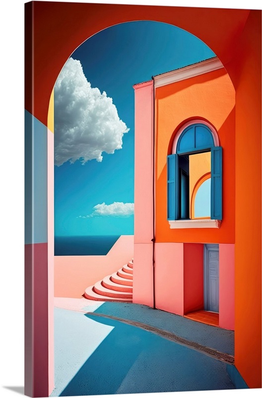 Geometric Village | Great Big Canvas