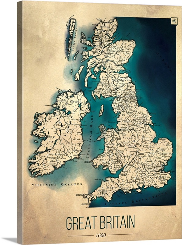 Great Britain Map | Great Big Canvas