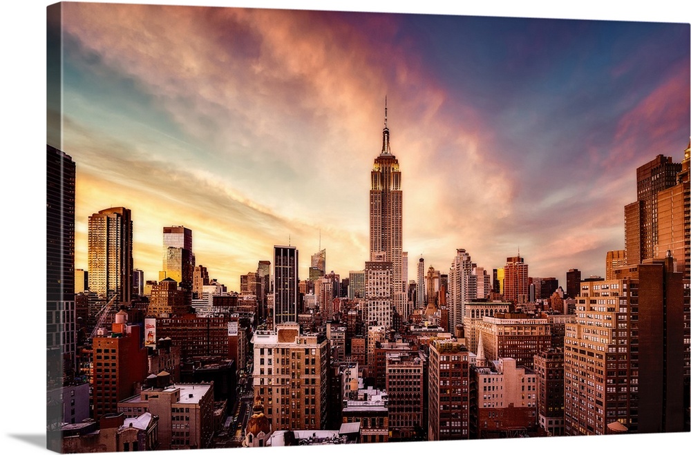Midtown Sunset Wall Art, Canvas Prints, Framed Prints, Wall Peels | Great Big Canvas