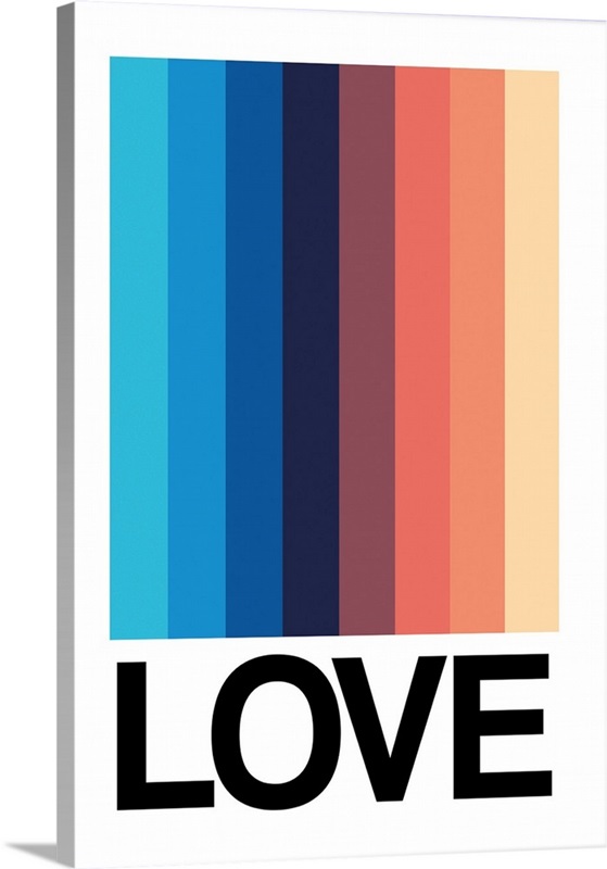 Mirror Stripe LOVE | Great Big Canvas