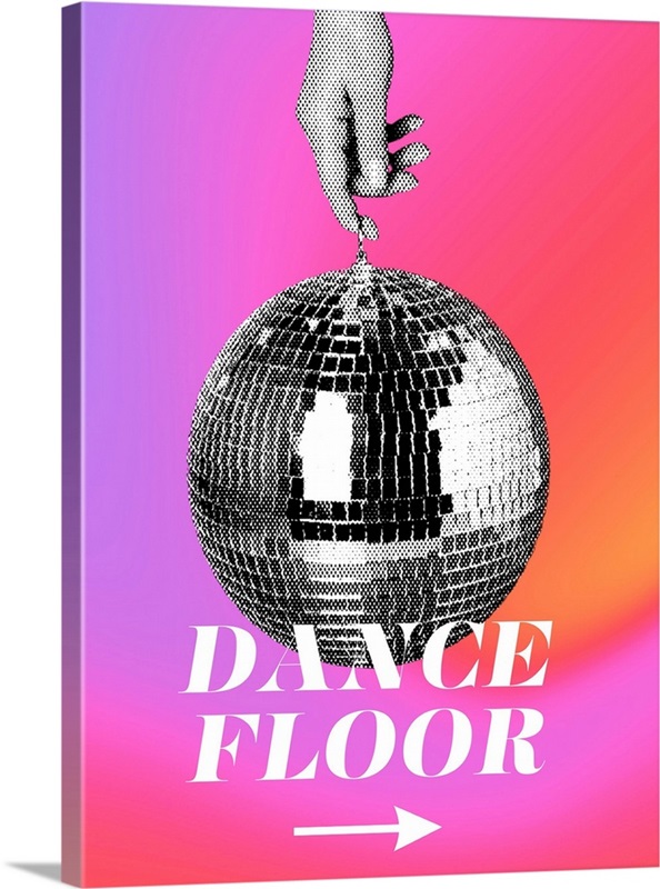 Monochrome Disco Ball | Great Big Canvas