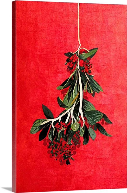 Painted Mistletoe | Great Big Canvas