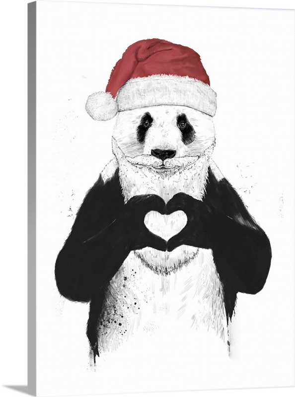 Santa Panda | Great Big Canvas
