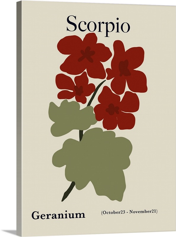 Scorpio Red Geranium | Great Big Canvas