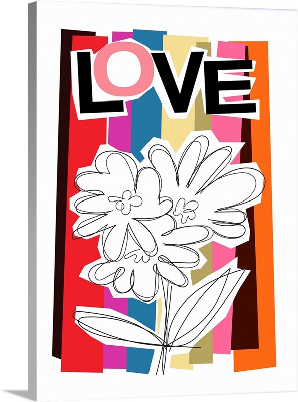 Scribble Flower Summer Fruits | Great Big Canvas