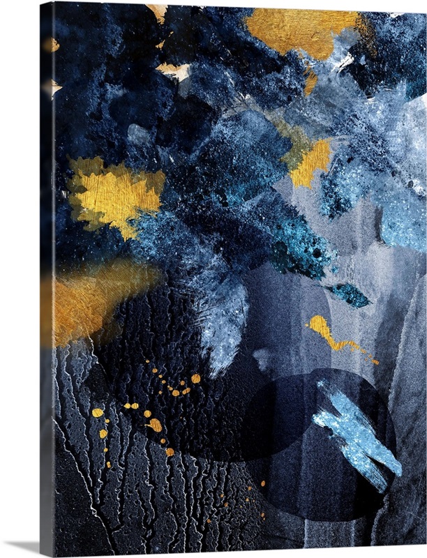 Abstract Blue and Gold | Great Big Canvas