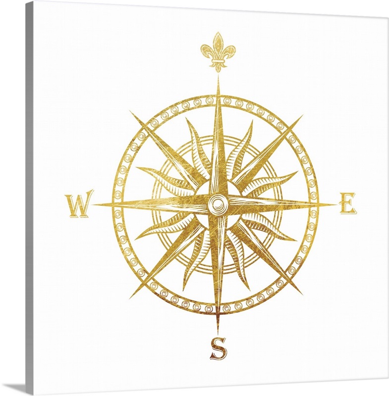 Gold Foil Compass | Great Big Canvas