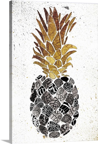 Golden Mandala Pineapple | Great Big Canvas