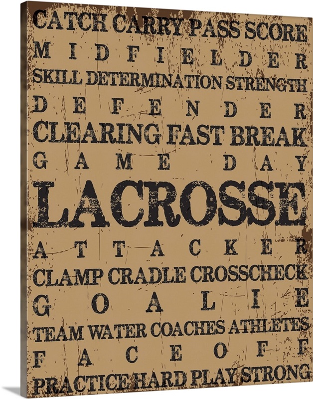 Lacrosse Typography | Great Big Canvas