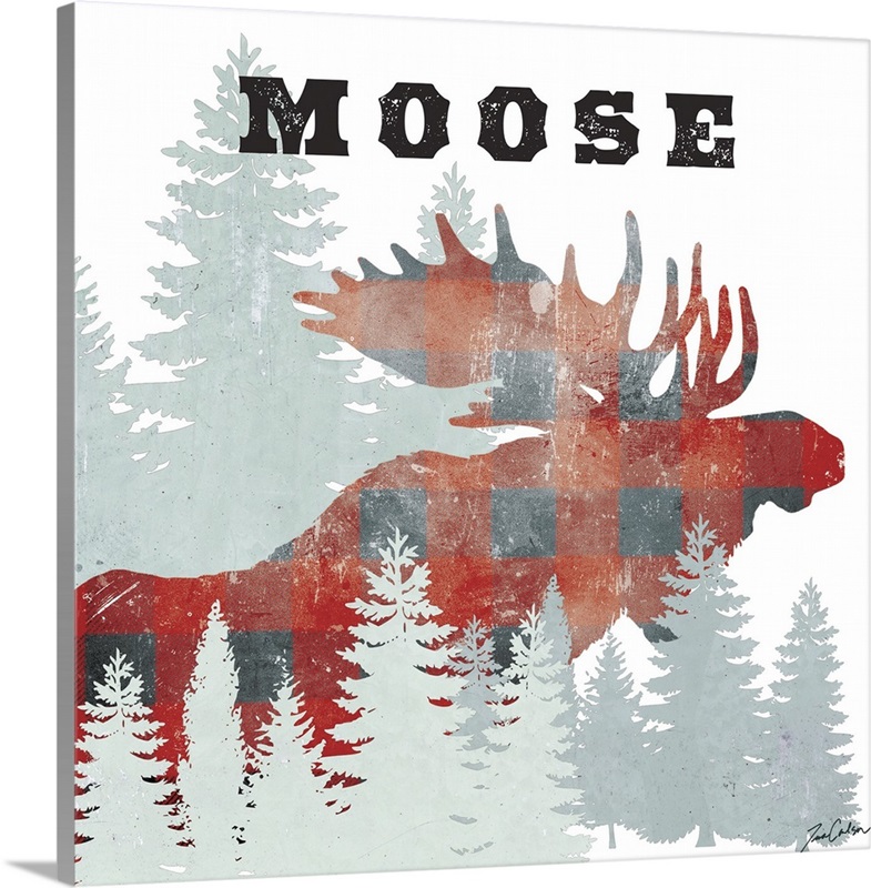 Moose Plaid | Great Big Canvas