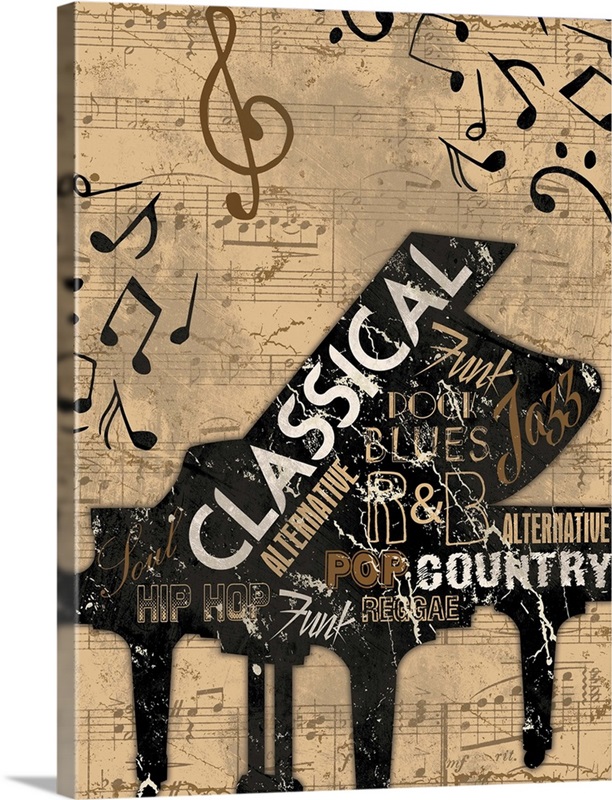 Music Notes, Piano Cream | Great Big Canvas