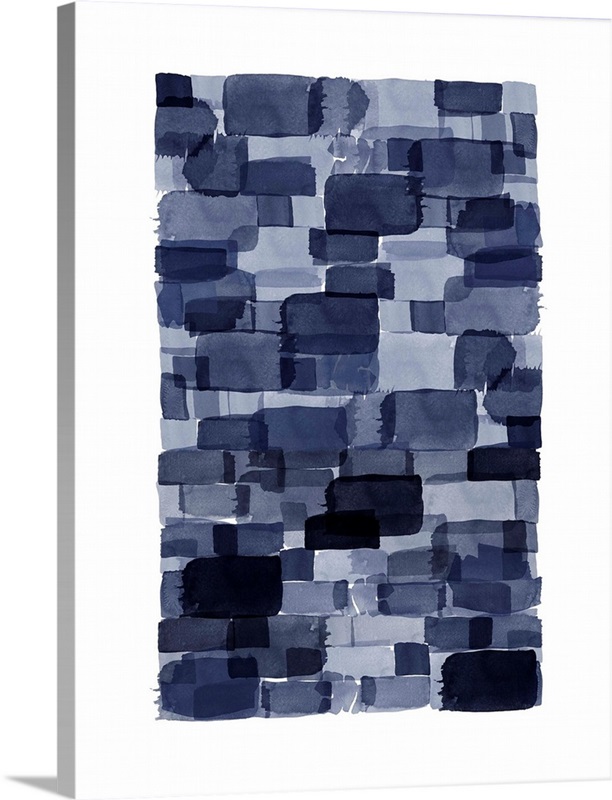 Navy Blue Watercolor Block | Great Big Canvas