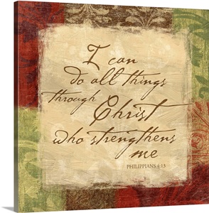 Philippians 4:13 Wall Art, Canvas Prints, Framed Prints, Wall Peels ...