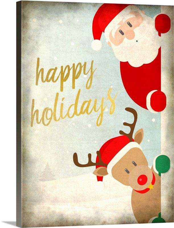 Santa and Rudolph | Great Big Canvas