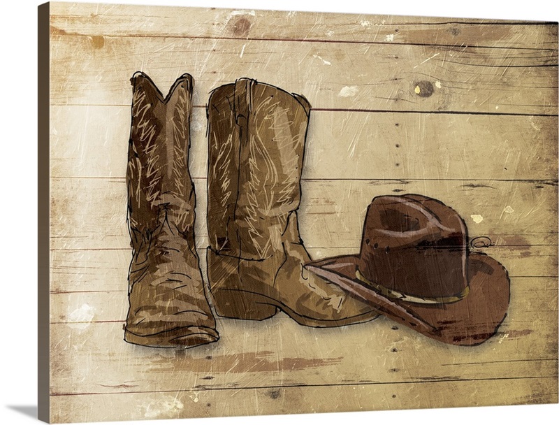Sketched Hat And Boots | Great Big Canvas