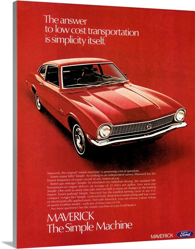 Ford Maverick Automobile Advertisement | Great Big Canvas