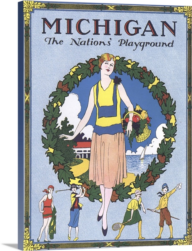 Michigan Travel Poster | Great Big Canvas