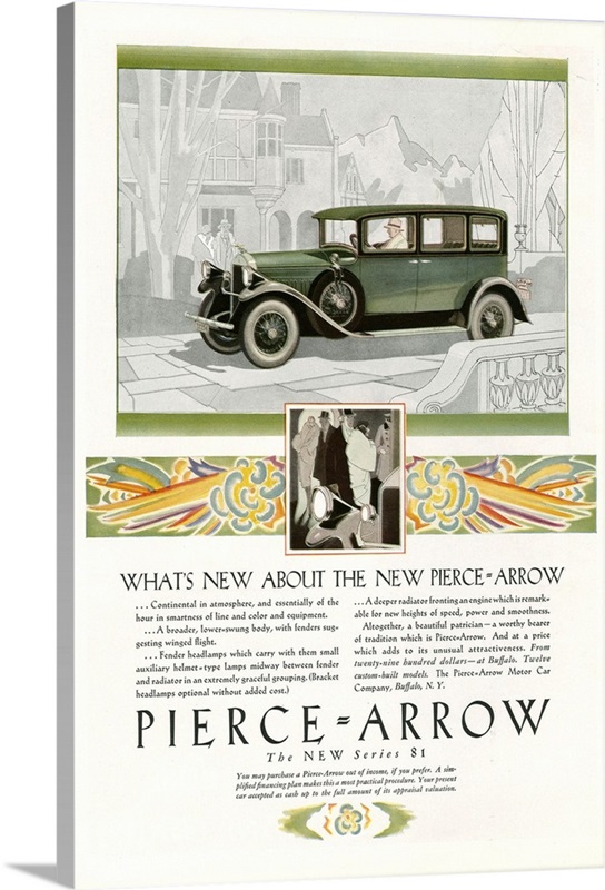 Pierce-Arrow Automobile Advertisement | Great Big Canvas