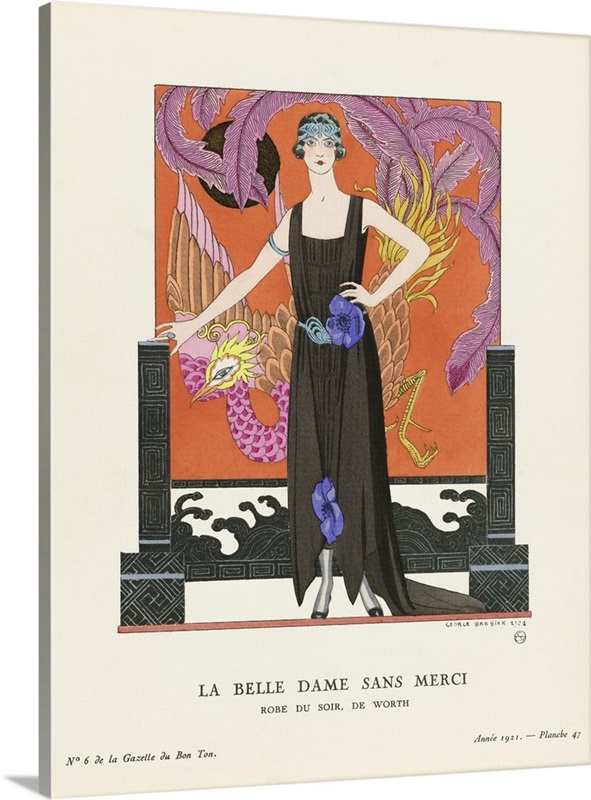 A Beautiful, Merciless Woman, Art-Deco Fashion Illustration By Artist ...