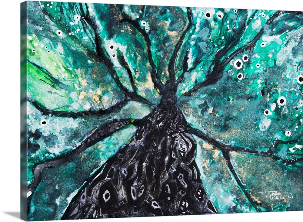 Abstract Watercolor Painting Of A Tree And Its Branches Wall Art ...