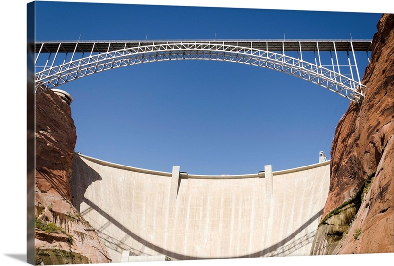 Bridge Crossing Colorado River And Glen Canyon Dam, Arizona | Great Big ...