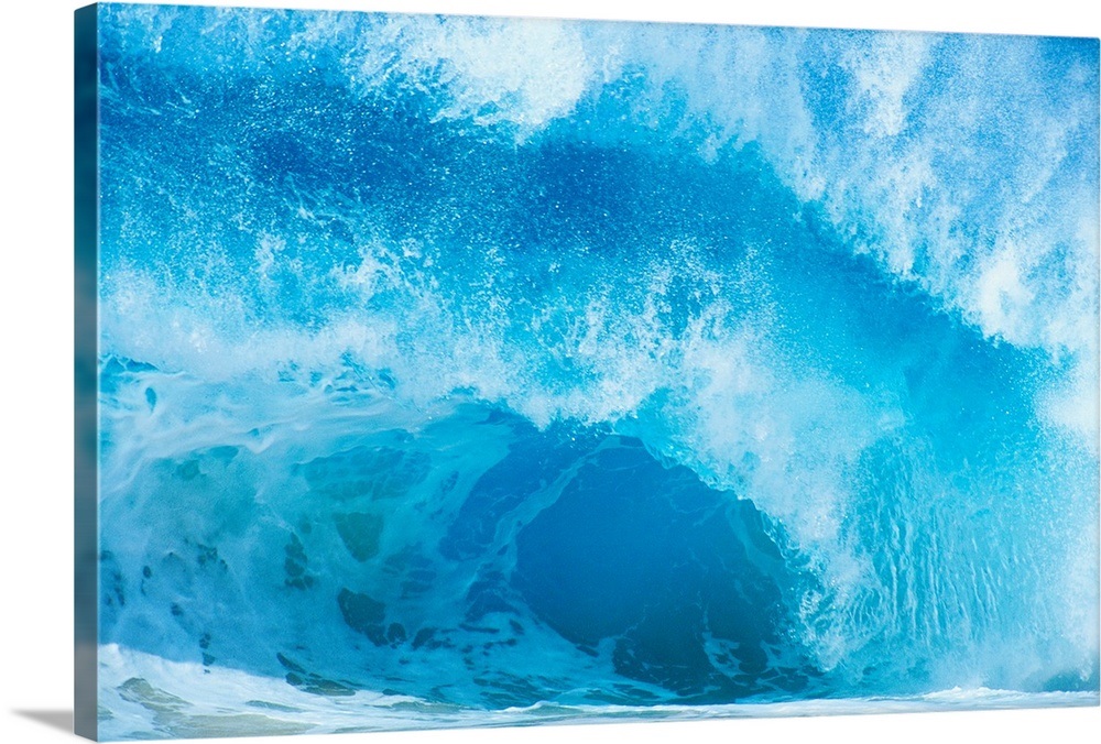 Closeup Of Crashing, Blue Wave Wall Art, Canvas Prints, Framed Prints ...