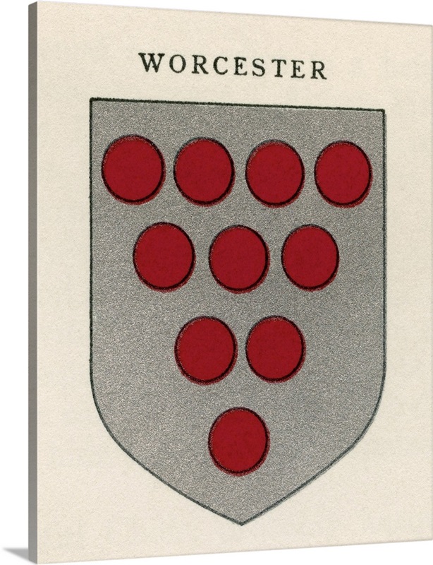 Coat Of Arms Of The Diocese Of Worcester, From Cathedrals, Published ...