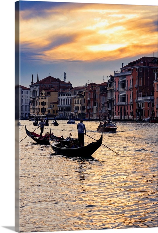 Grand Canal At Sunset, Venice, Italy | Great Big Canvas