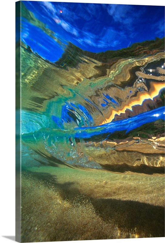 Hawaii, Abstract Underwater View Of Breaking Wave | Great Big Canvas