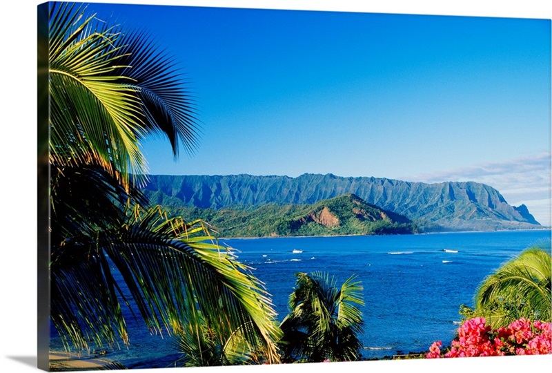 Hawaii, Kauai, Hanalei Bay, Bali Hai, Ocean And Coastline | Great Big ...