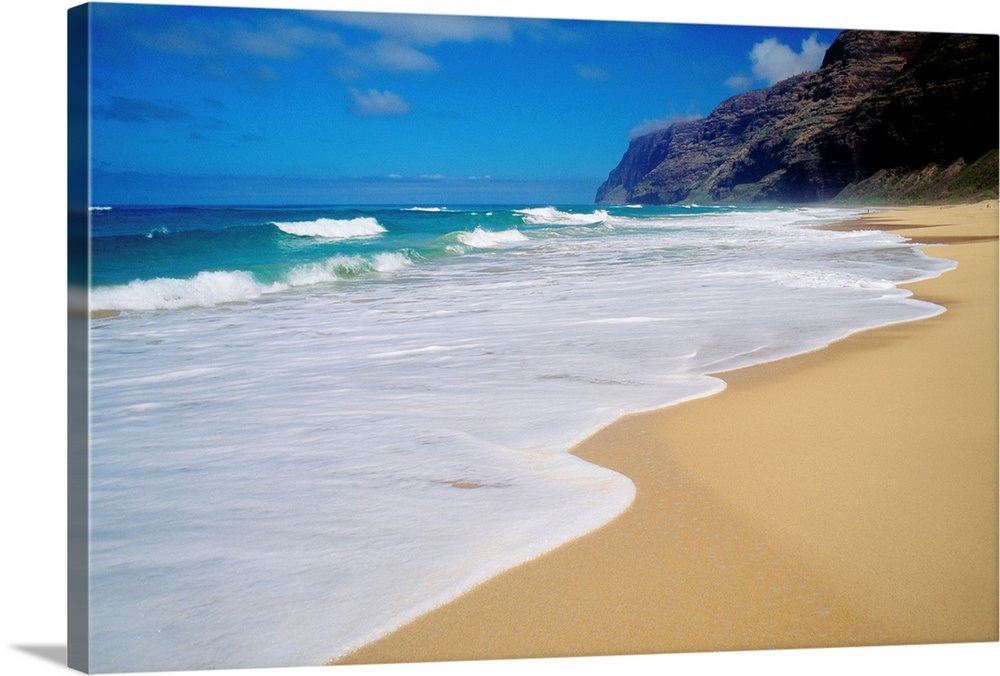 Hawaii, Kauai, Polihale Beach, Looking Towards Napali Coast Wall Art ...