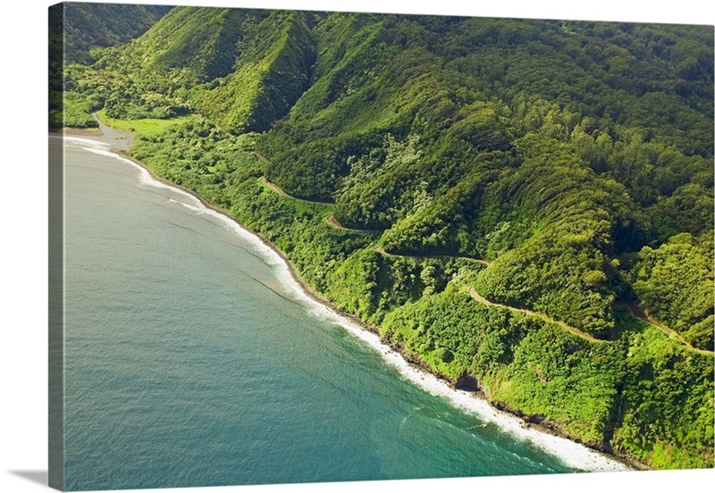 Hawaii, Maui, Aerial View Of The Road To Hana | Great Big Canvas