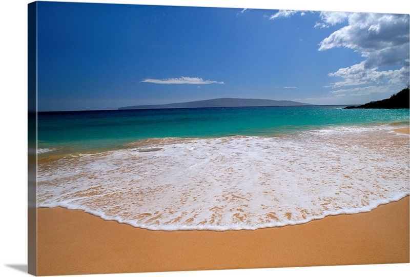 Hawaii, Maui, Makena Beach, Turquoise Ocean Shoreline | Great Big Canvas