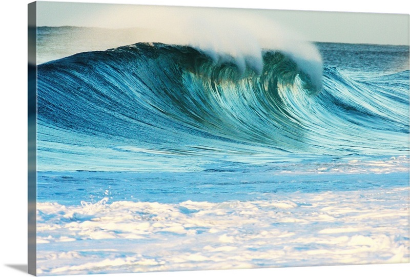 Hawaii, Oahu, Beautiful Wave Breaking | Great Big Canvas