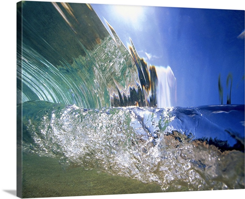 Hawaii, Oahu, North Shore, Underwater wave | Great Big Canvas