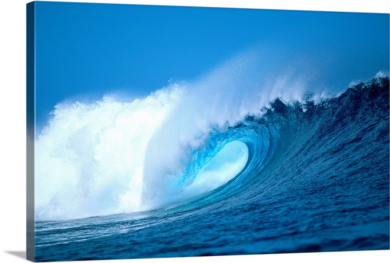 Hawaii, Powerful Curling Wave, Whitewash And Spray | Great Big Canvas