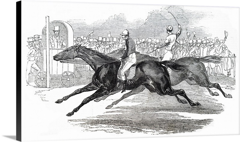 Illustration Depicting A Winning Racehorse Called 'Ugly Buck', Dated ...