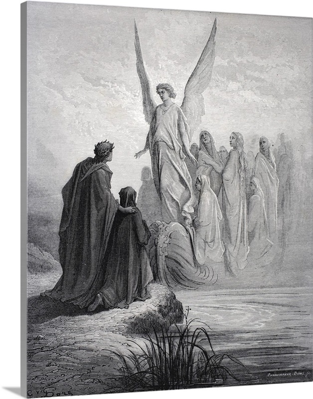 Illustration For Purgatorio By Dante Alighieri, Canto II, Lines 42 And ...