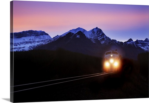Locomotive Train At Night | Great Big Canvas