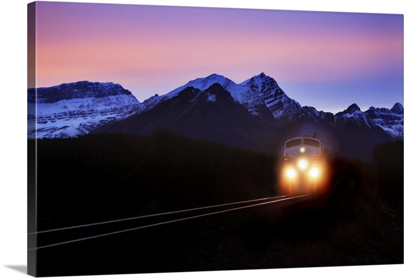 Locomotive Train At Night | Great Big Canvas