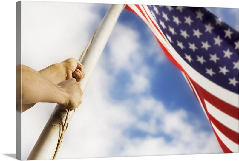 Raising An American Flag | Great Big Canvas