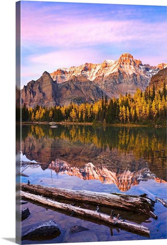 Schaffer Lake And Mount Huber At Sunset, British Columbia, Canada | Great Big Canvas