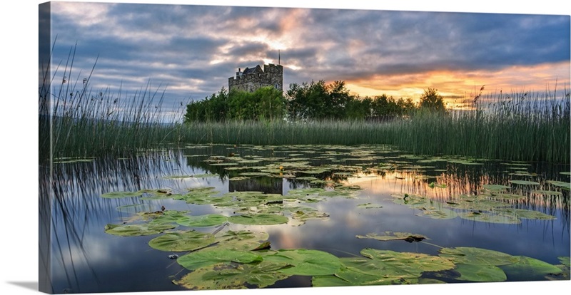 Small Castle On An Island On Lough Derg At Sunrise, Scariff, County ...
