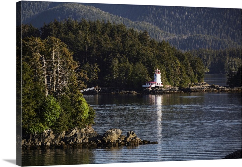 Small Islands Populated By Sitka Spruce Trees, A Lighthouse, Sitka ...
