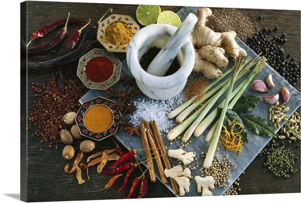 Spices and condiments Wall Art, Canvas Prints, Framed Prints, Wall ...
