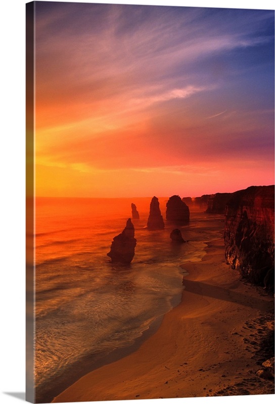 Sunset And Rock Formations, Victoria, Ausrtalia | Great Big Canvas