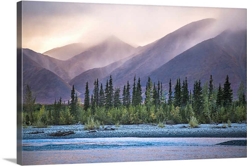 Sunset on the Kelly River, Brooks Range of Noatak National Preserve ...