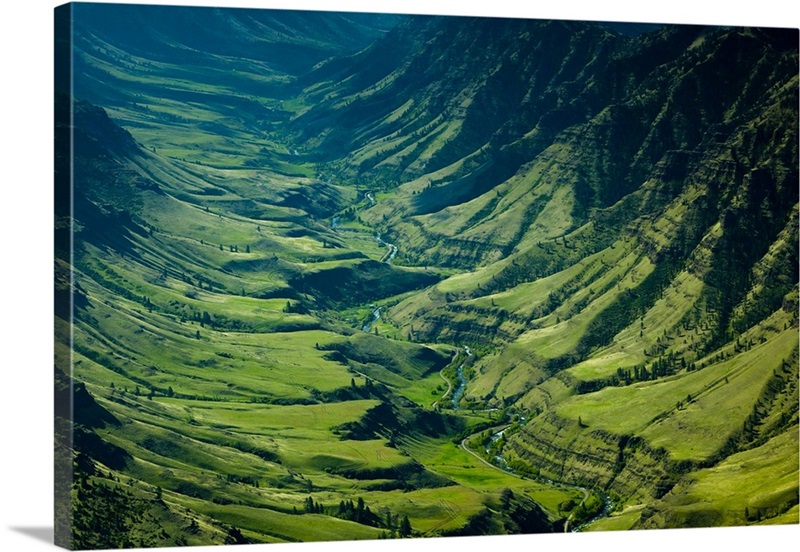 The Imnaha River Flows Through A Lush Canyon, Oregon | Great Big Canvas