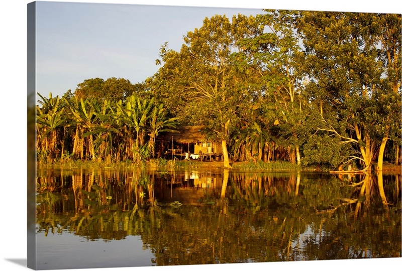 Traditional Amazon Village; Peru | Great Big Canvas